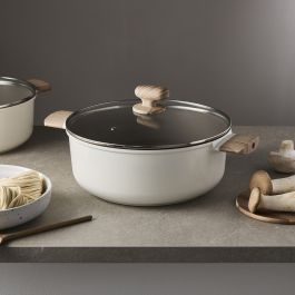 Alice Keramik-Kochtopf 28 cm beige – Geräumiger PFAS‑freier Topf ...